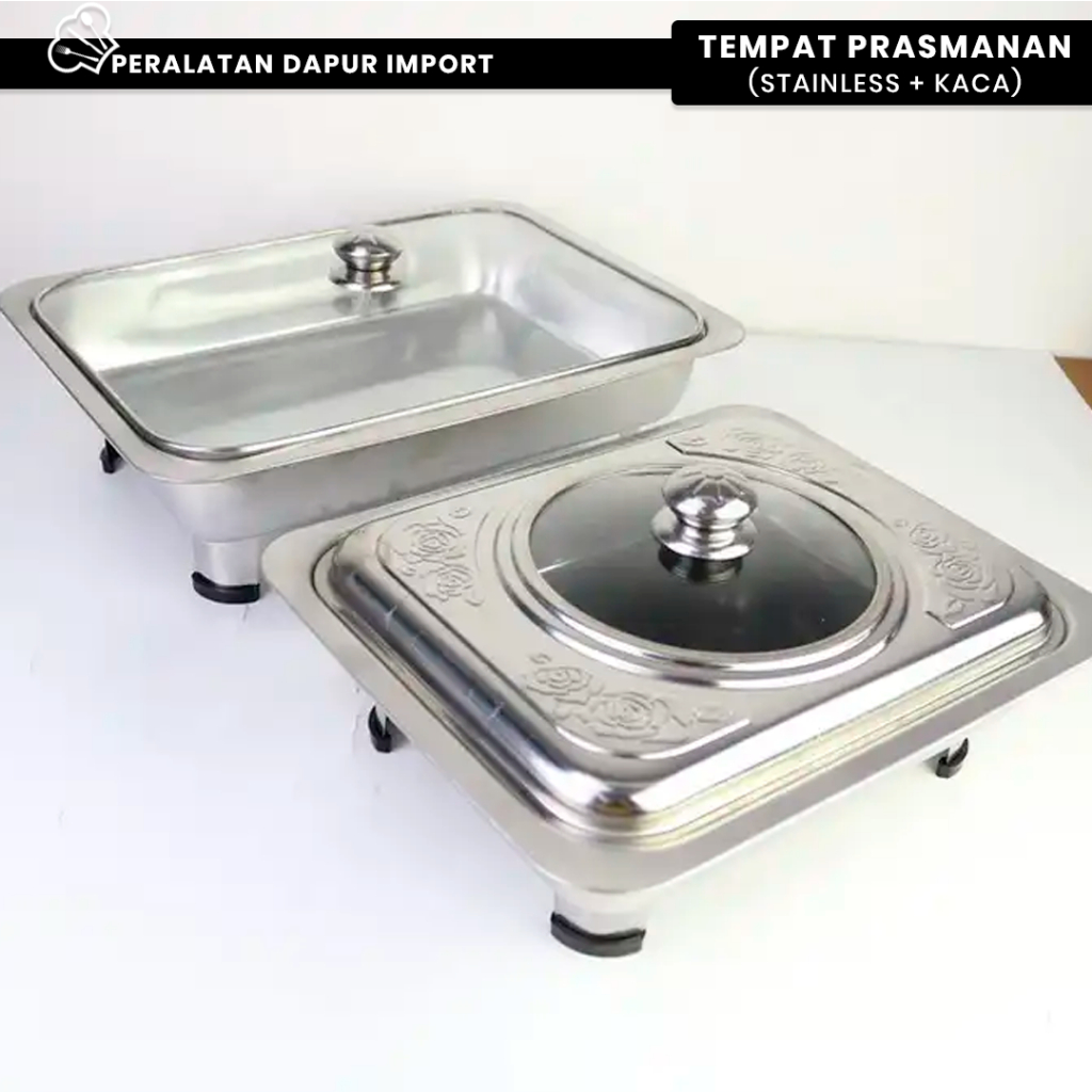 Jual Tempat Makan Saji Panci Prasmanan Fast Food Tutup Kaca | Shopee ...