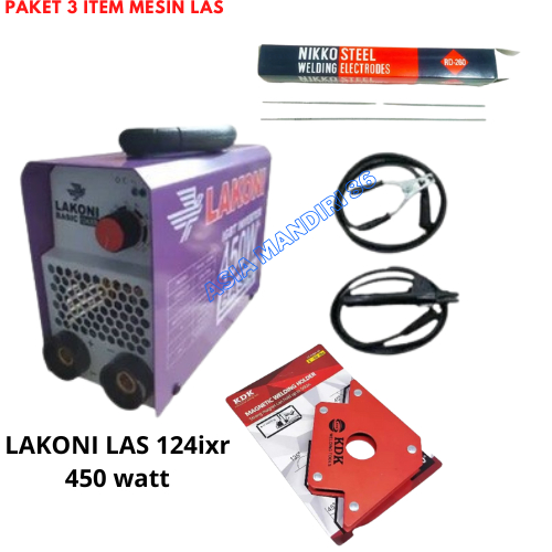 Jual MESIN LAS LAKONI 450WAT PAKET LENGKAP + KAWAT LAS 2.0MM + SIKU ...