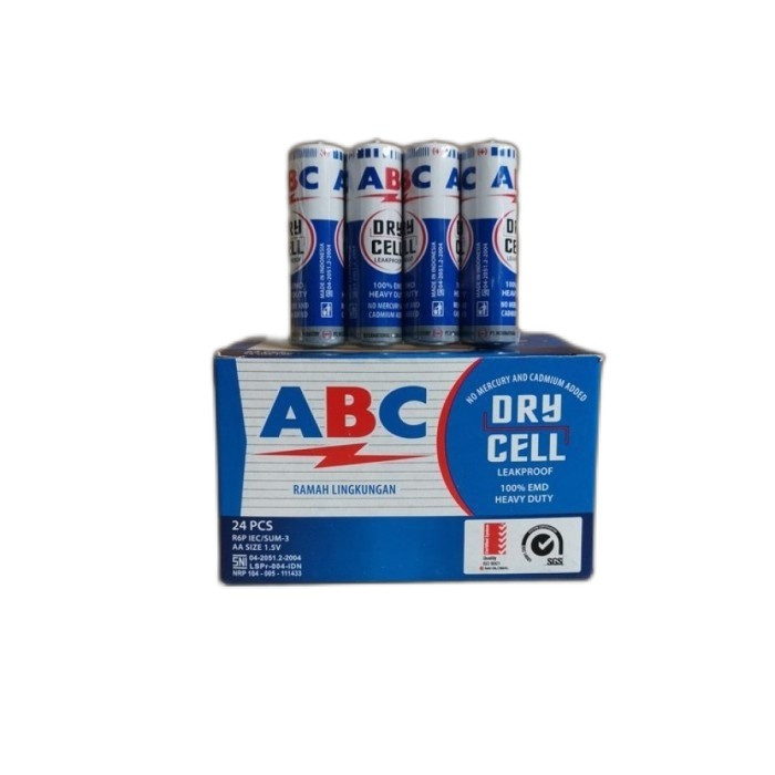 Jual BATERAI ABC ISI 4 AA/A2 1,5 VOLT ISI 4 | Shopee Indonesia