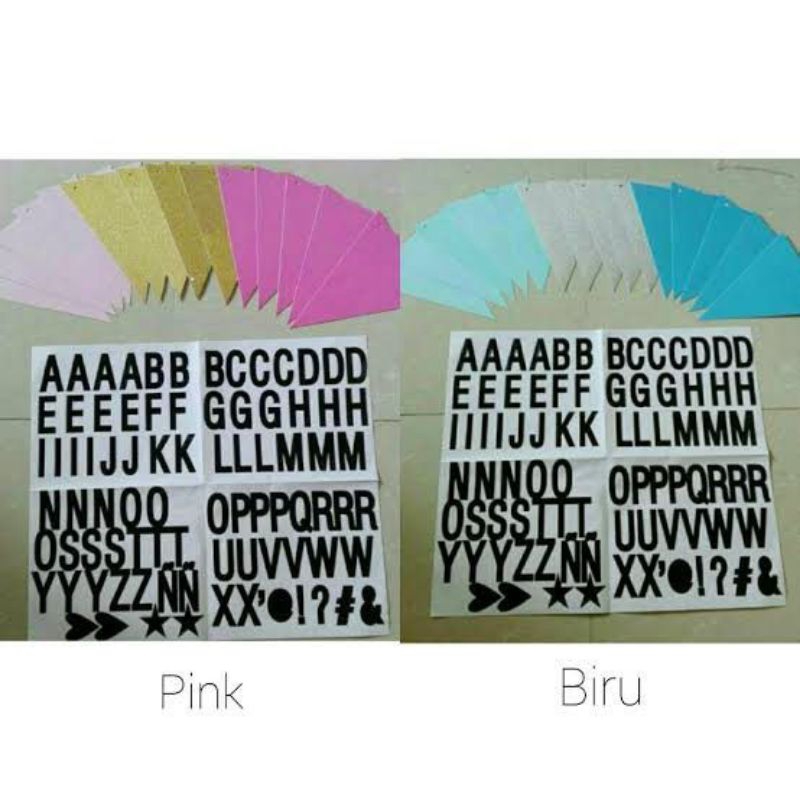 Jual ( Terlaris ) Banner Custom DIY / Bunting Flag huruf Nama Kata ...