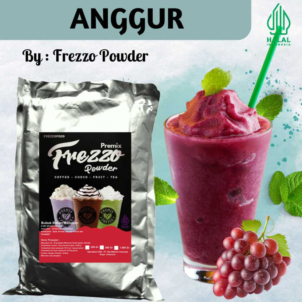 Jual BUBUK MINUMAN RASA 1 KG FREZZO POWDER DRINK RASA ANGGUR MILK ...