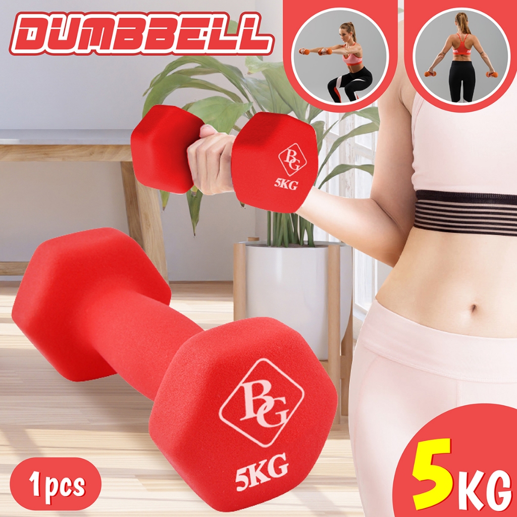 Jual HTD SPORT Dumbell Barbel Mini Neoprene Cast Iron 5KG ISI 1PCS Alat ...