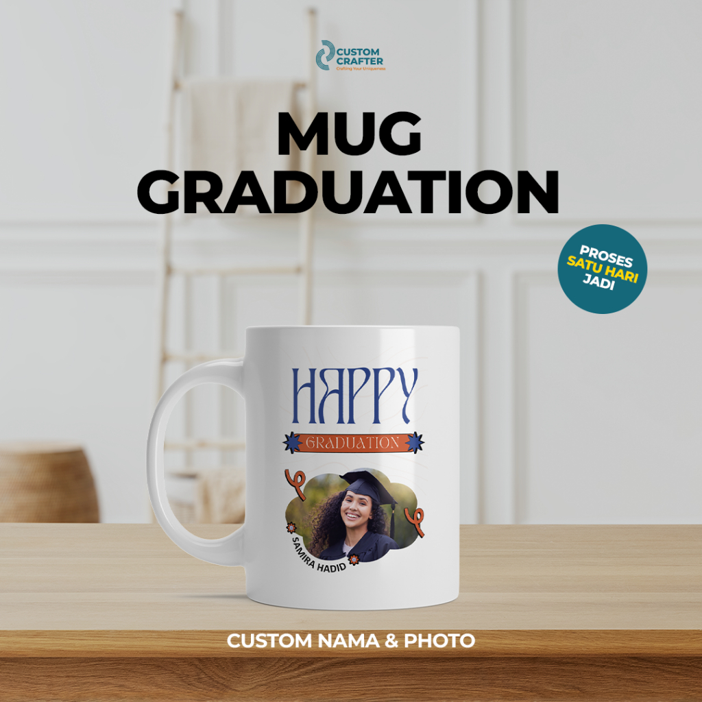 Jual Mug Custom Kado Wisuda Graduation / Bisa Request Nama dan Foto ...