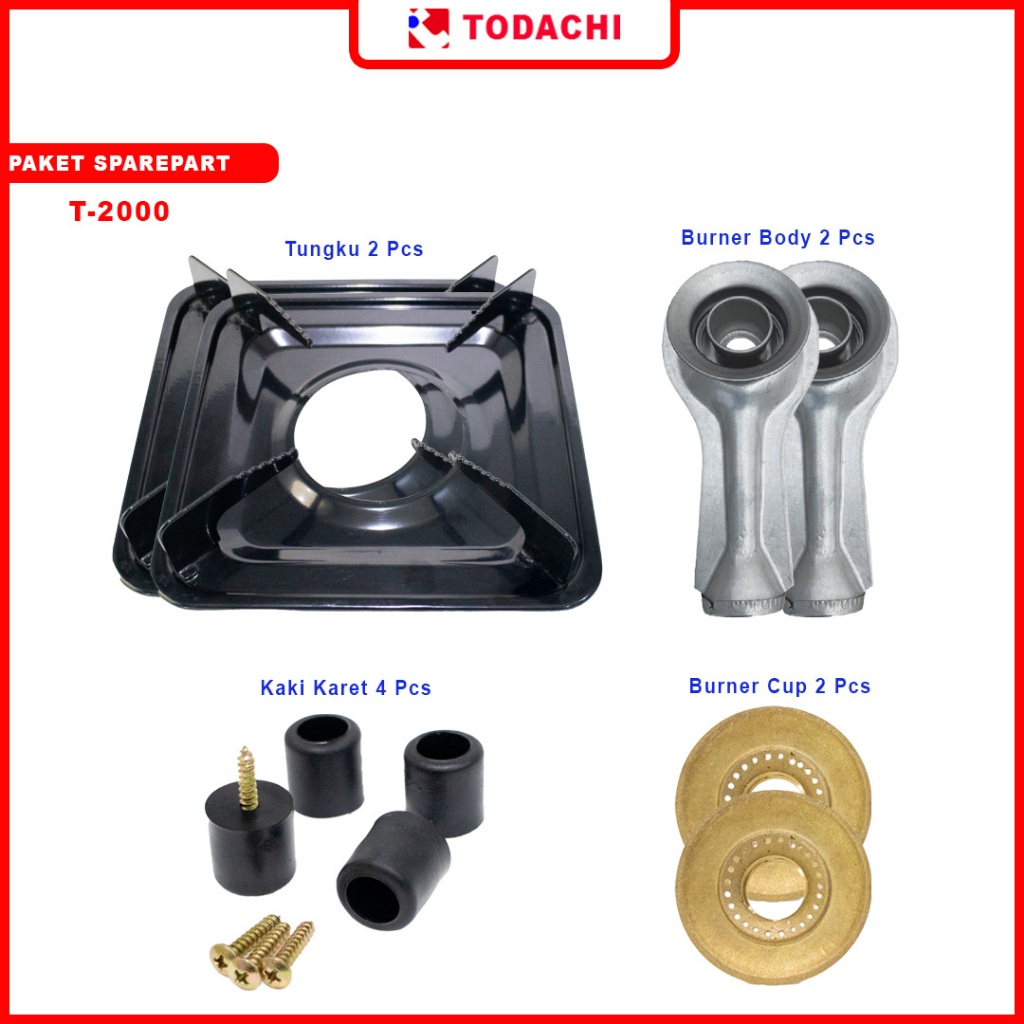 Jual Todachi Paket Sparepart Kompor Gas 2 Tungku T-2000 | Shopee Indonesia