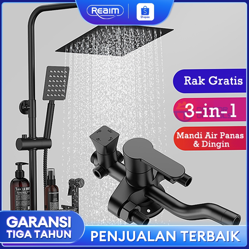 Jual Reaim Shower Kamar Mandi 1 Set + Kran Cabang /Shower Tiang Set ...
