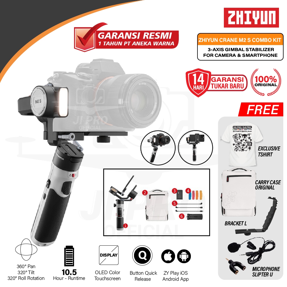 Jual ZHIYUN CRANE M2S COMBO GIMBAL 3-AXIS FOR KAMERA ACTION CAM ...