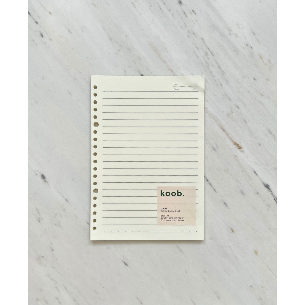 Jual LA51 Koob. Loose leaf Paper A5 Isi Binder Refill Notes | Shopee ...