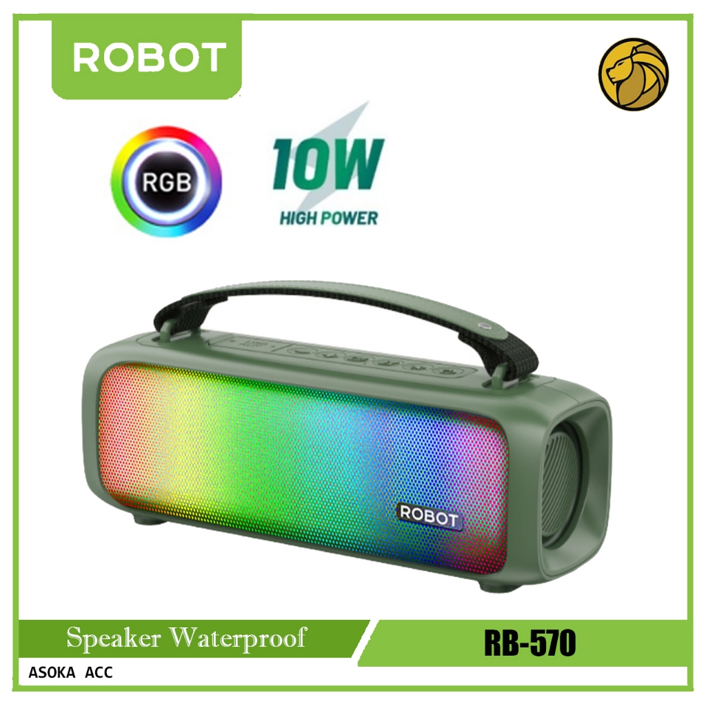 Jual Robot Speaker Waterproof Bluetooth 5.3 RGB Bass Boost RB570 ...