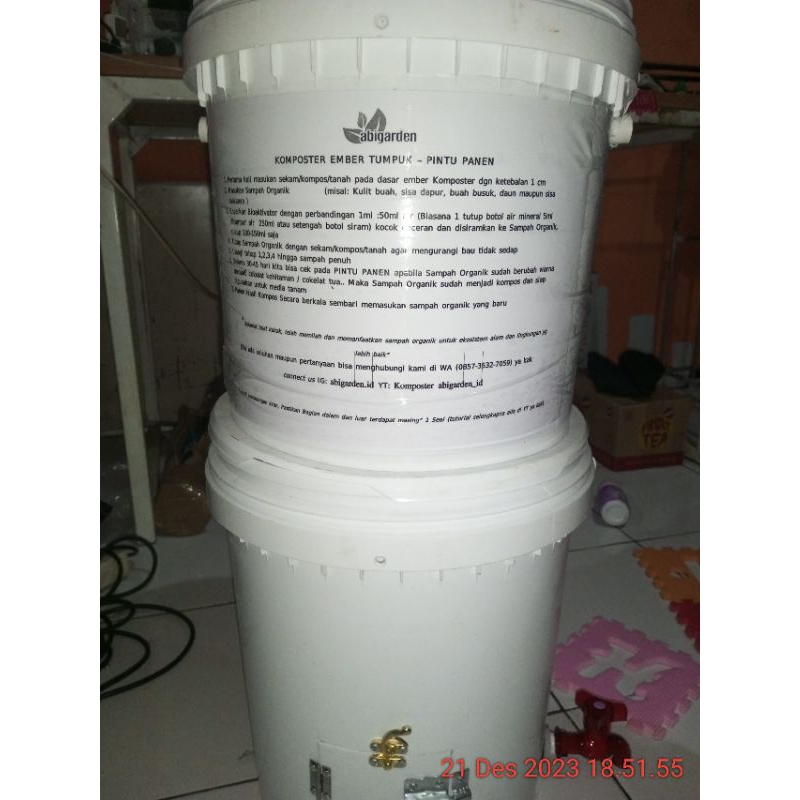 Jual Paket Komposter Ember Tumpuk Pengolahan Sampah Organik Kompos ...