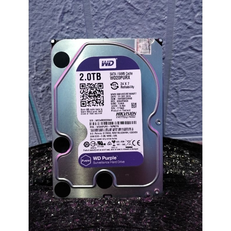 Jual HARDISK WD PURPLE 2TB ORIGINAL SATA 3,5"INC / HDD CCTV / HDD PC ...