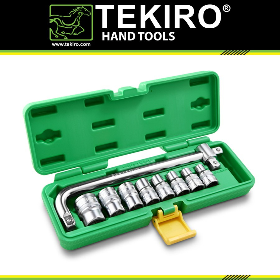 Jual TEKIRO 1/2 INCH SET 12 PT DAN 6 PT 8 - 24 MM 10 PCS / KUNCI SOCK SET | Shopee Indonesia