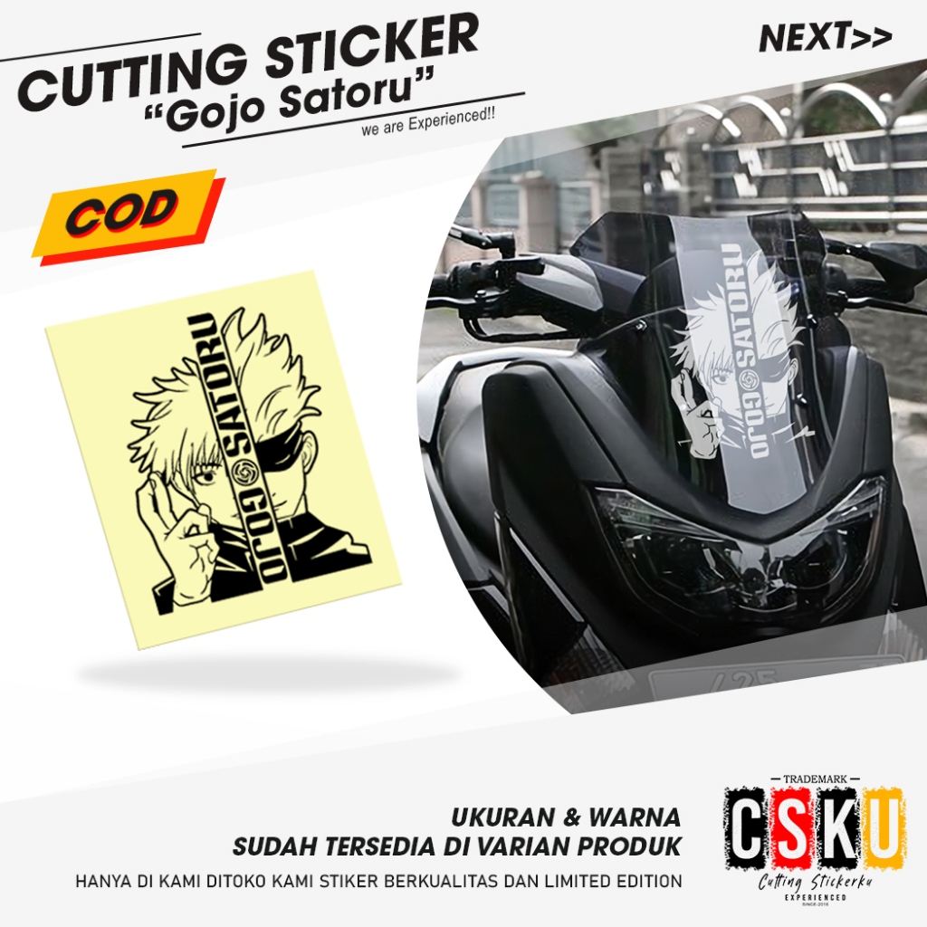 Jual Cutting Stiker Gojo Satoru Variasi Motor Mobil Sticker Anime ...