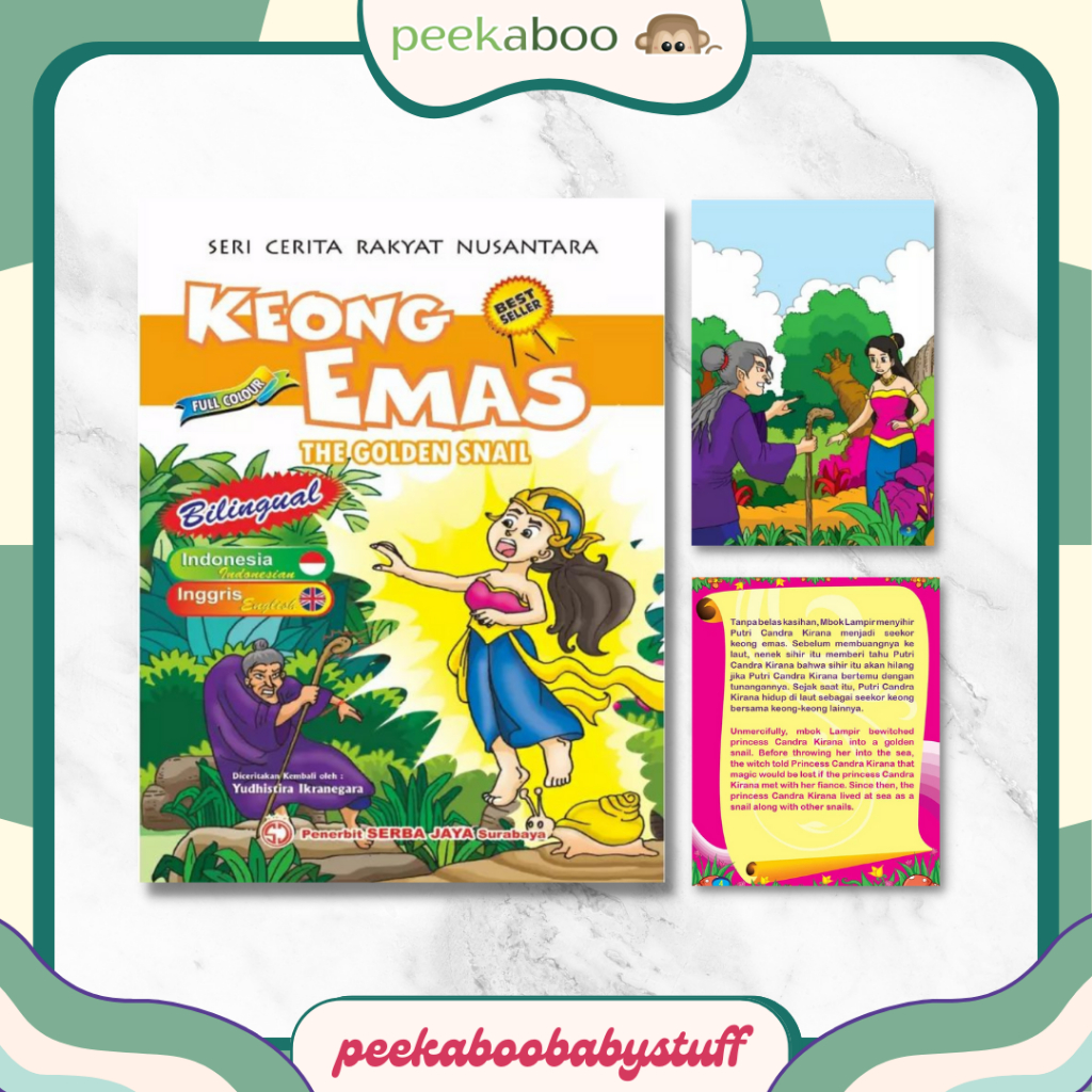 Jual BUKU CERITA RAKYAT NUSANTARA BILINGUAL - KEONG EMAS || BUKU ...