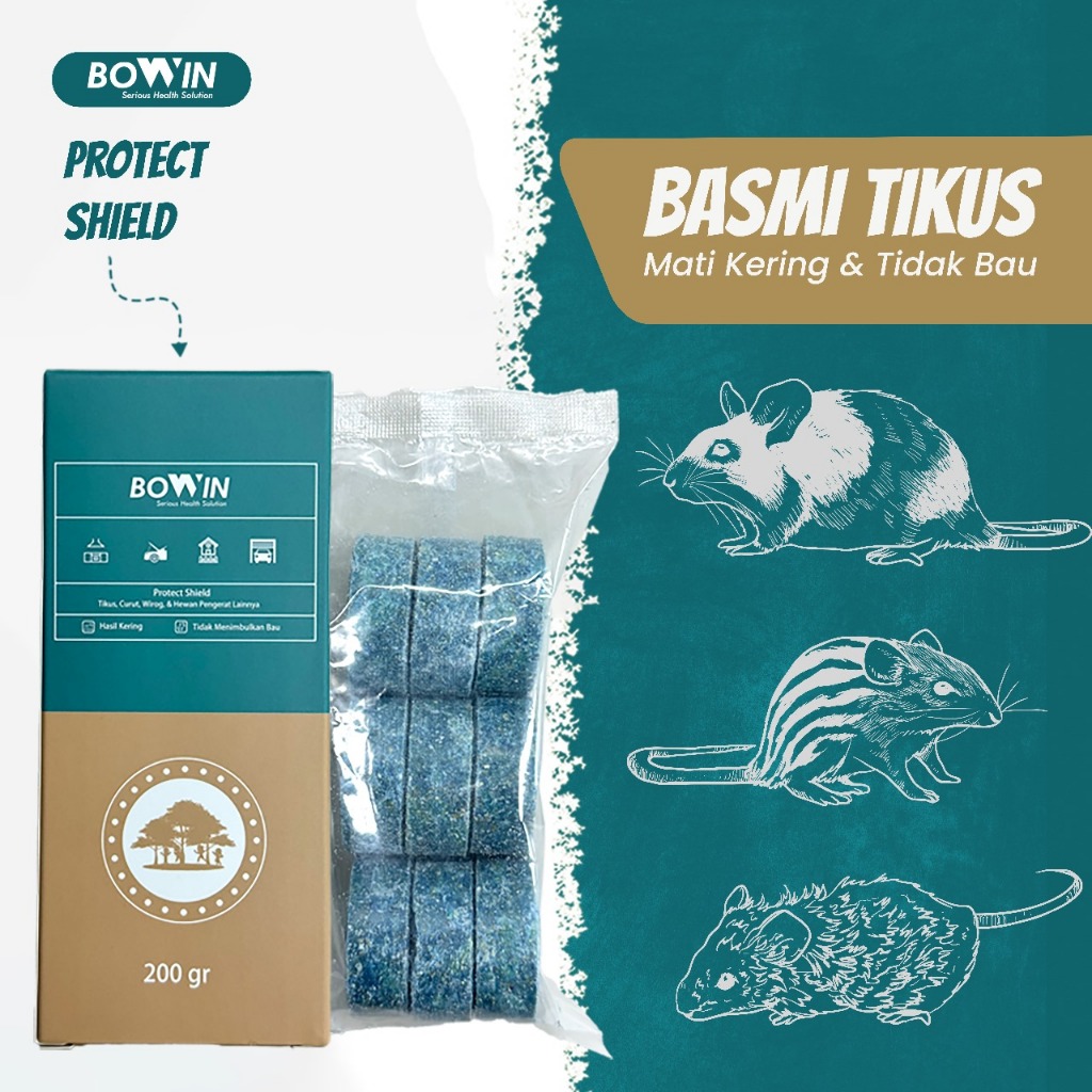 Jual Bowin Racun Tikus 200gr - Mati Kering & Tidak Bau, Umpan Siap ...