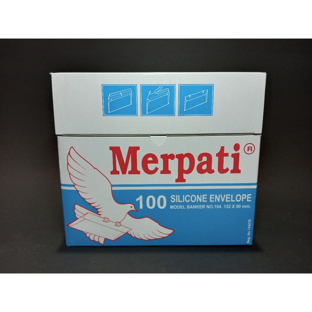 Jual Amplop Merpati Biru 152x90mm per box isi 100pcs | Shopee Indonesia