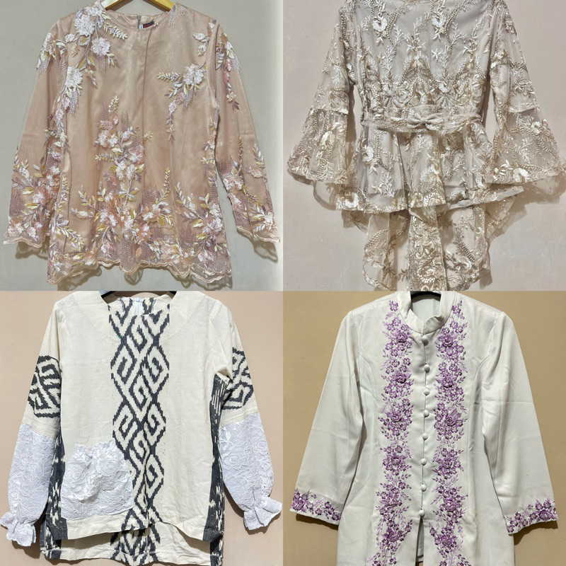 Jual Preloved Kebaya Full Bordir / Kebaya Angsa / Kebaya Cream / Kebaya ...