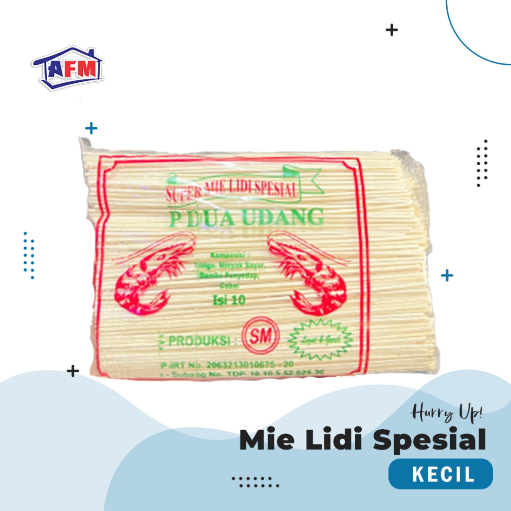 Jual Mie Lidi Mentah Cap Dua Udang Besar & Kecil | Shopee Indonesia