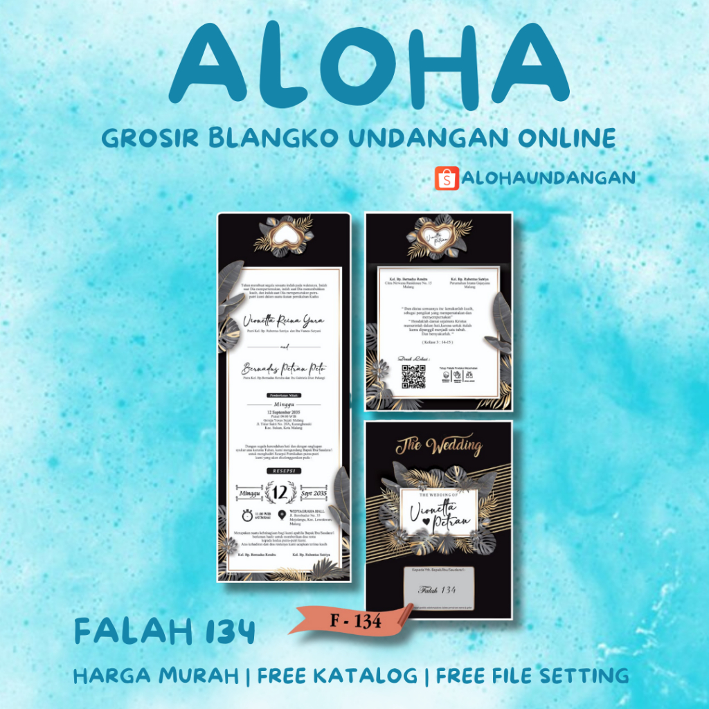Jual BLANGKO UNDANGAN FALAH 134 | Blangko Undangan kosong | Kertas ...
