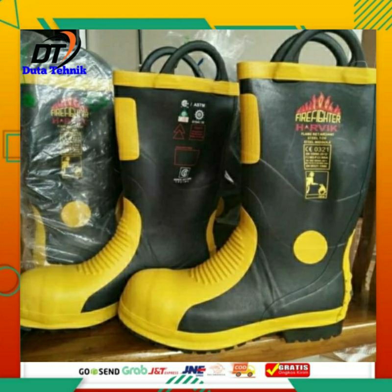 Jual JUAL SEPATU BOOT HARVIX FIRE FIGHTER / SEPATU SAFETY BOOT PEMADAM ...