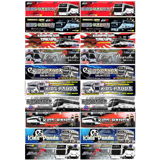 Jual Stiker Bus Kids panda jb3 jb5 | Shopee Indonesia