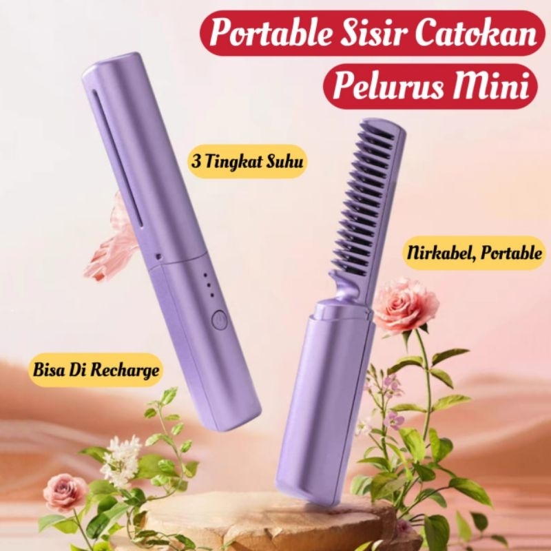 Jual Catokan Sisir Pelurus Rambut Hair Straightener Curler 2 in 1 catok ...