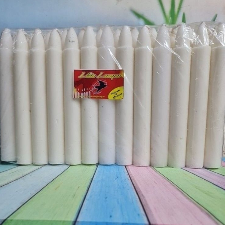 Jual Lilin Putih Jumbo Isi 50 Panjang 14 D 1,8 Lilin Murah Lilin Curah ...
