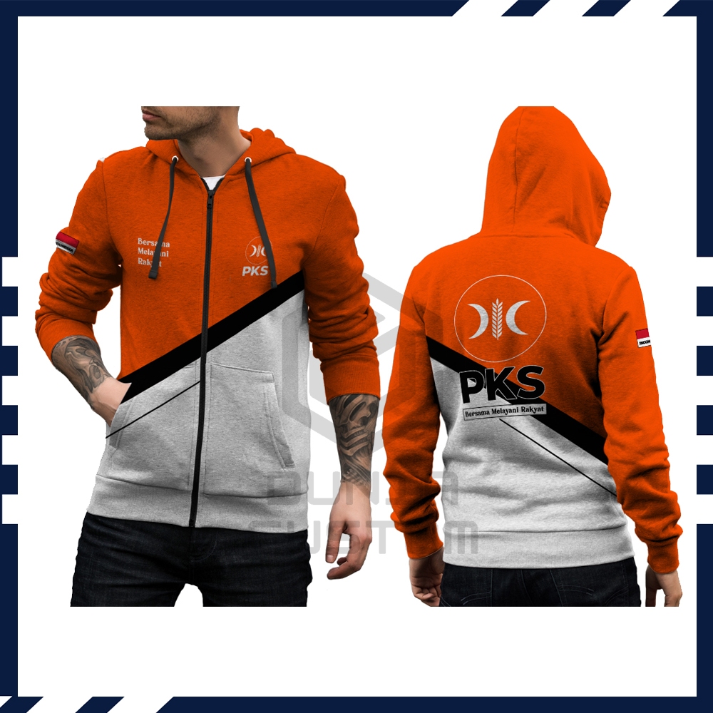 Jual JAKET HOODIE PARTAI KEADILAN SEJAHTERA PKS PEMILU 2024 FULLPRINT ...
