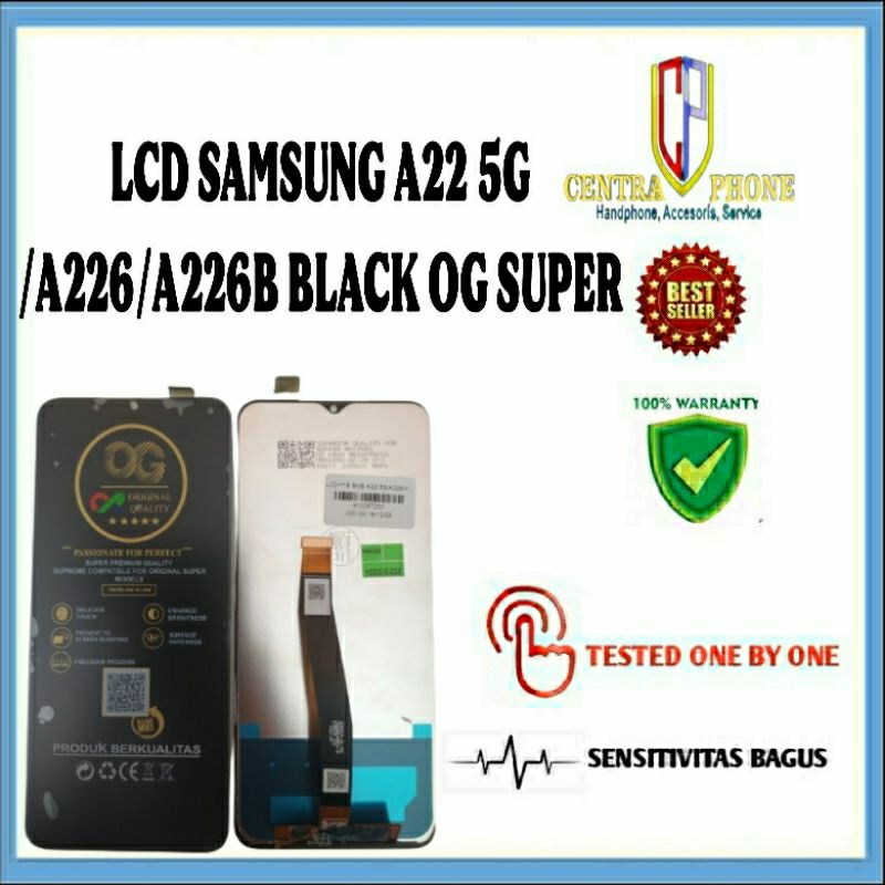 Jual LCD SAMSUNG A22 5G/A226/A226B BLACK OG SUPER | Shopee Indonesia