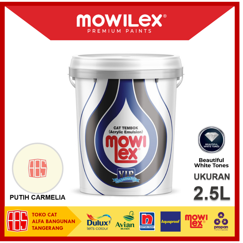 Jual Cat Mowilex Emulsion VIP Cat Interior Premium 2.5L | Shopee Indonesia