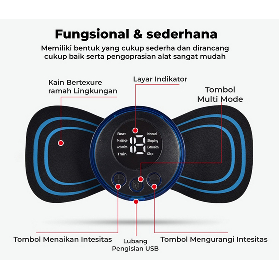 Jual JK Alat Pijat Leher Mini Elektrik Pemijat Terapi Pinggang Akupuntur Meningkatkan Sirkulasi ...