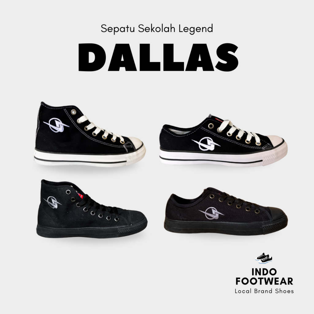 Jual Sepatu Sekolah Dallas Campus Sd Smp Sma [ Tanpa Dus ] D50 hitam ...