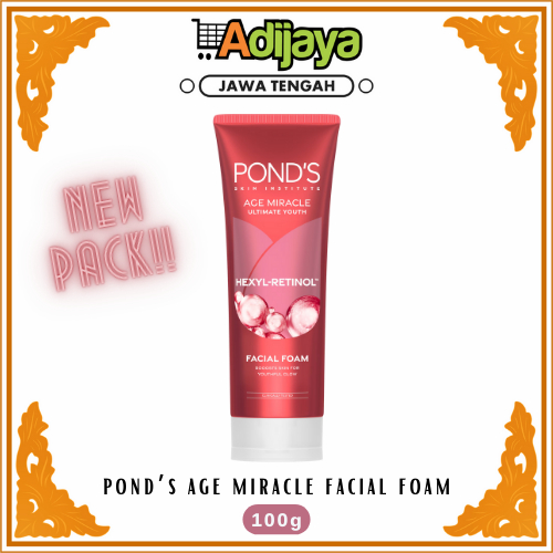 Jual Ponds Age Miracle Ultimate Youth Facial Wash Anti Aging + Glowing ...
