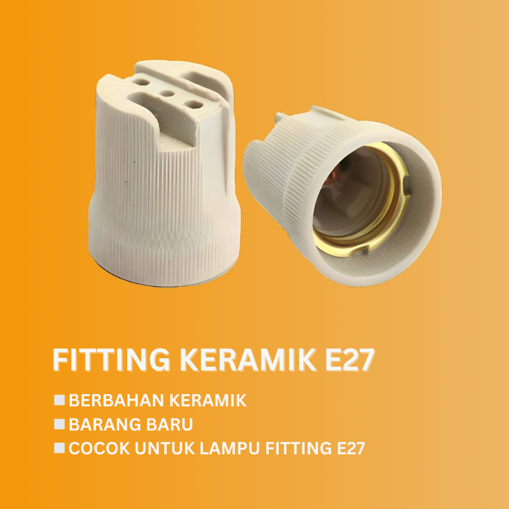 Jual Fitting Fiting Downlight Keramik E27 Fitting Lampu Porselen Kuat ...
