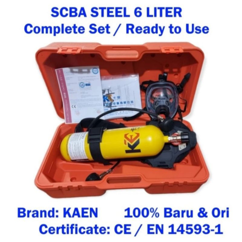 Jual SCBA KAEN BREATHING APPARATUS 6 LITER STEEL CYLINDER | Shopee ...