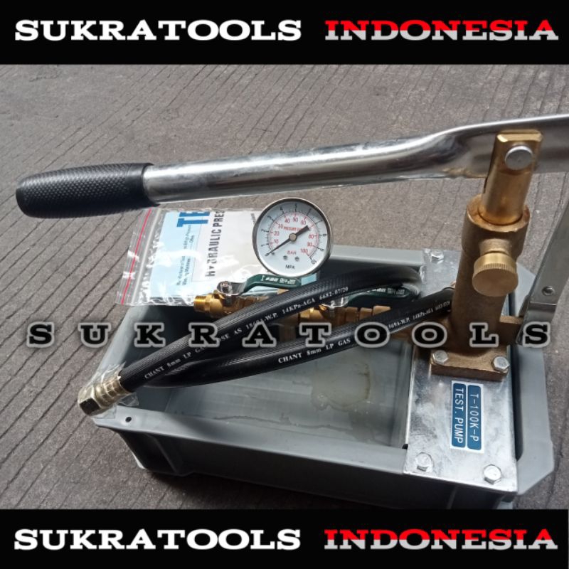 Jual Alat Ukur Tekanan Saluran Air Pipa Preasur Test Pump Manual 50 Bar ...