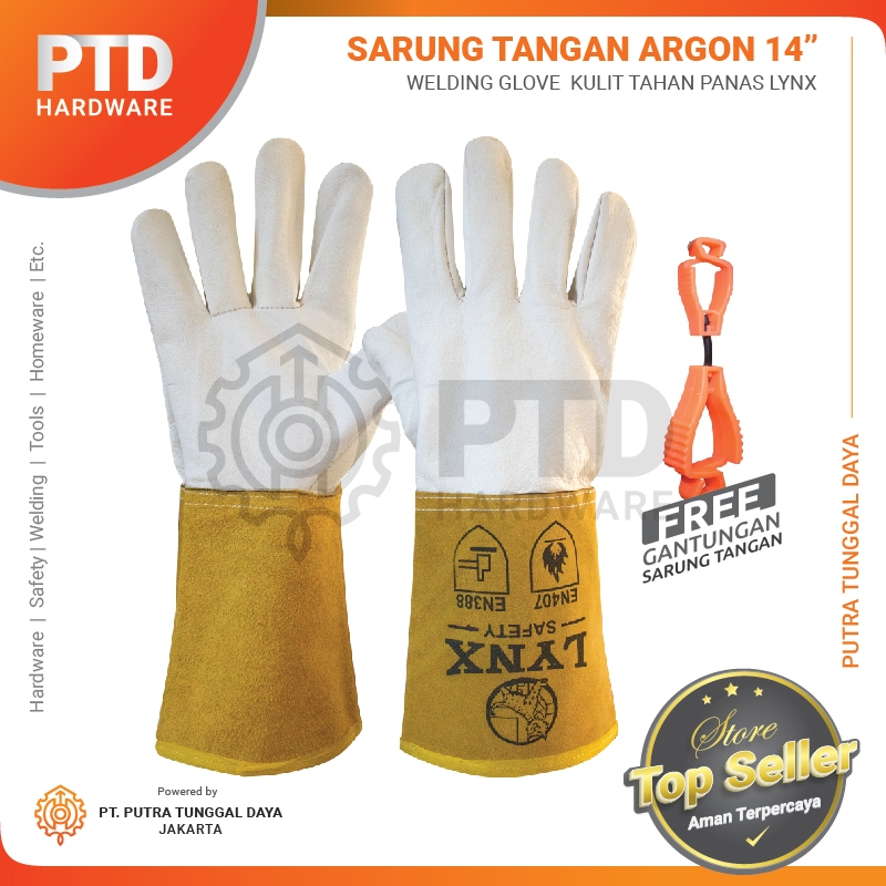 Jual Sarung Tangan Las Argon Kombinasi Kulit 14 inch / Welding Glove Tahan Panas Lynx | Shopee ...