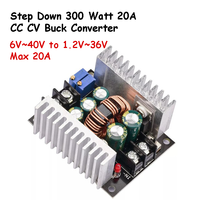 Jual Adjusable 300W 20A Modul DC to DC Step Down CC CV Buck Converter ...