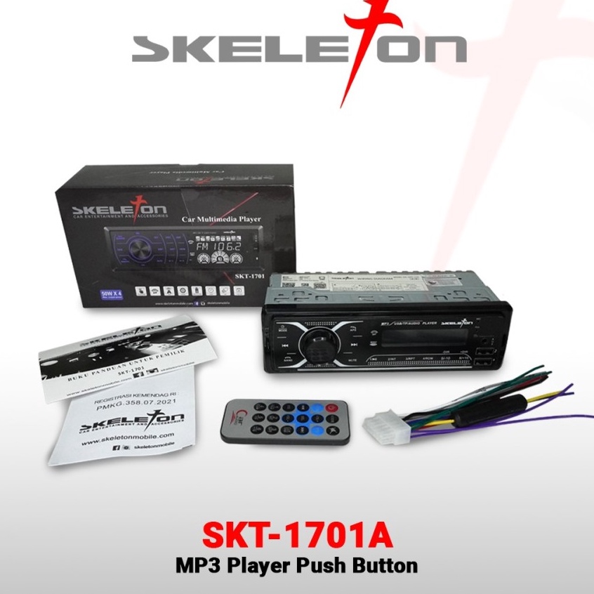 Jual Single Din MP3 Bluetooth USB Head Unit Skeleton q Produk Premium ...