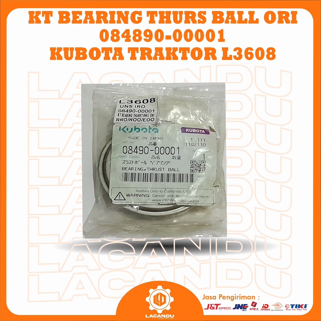 Jual KT BEARING THURS BALL ORI 084890-00001 KUBOTA TRAKTOR L3608for TRAKTOR HARVESTER LACANDU ...