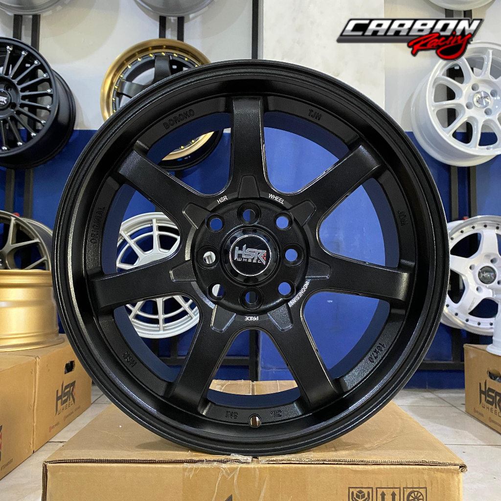 Jual Velg Mobil Boroko Tjh Hsr Ring 16 Lebar 7 Pcd 4x100 4x114,3 Et42 Sandy Black | Shopee Indonesia