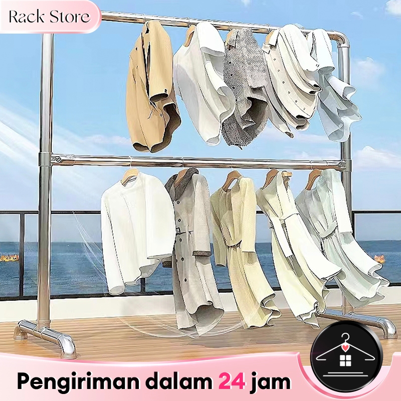 Jual Jemuran Baju Besi Stainless Rak Stainless Steel Lipat Jemuran ...