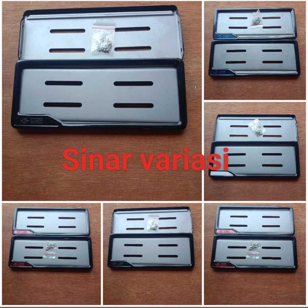 Jual Promo Cover tutup Plat nomor model besi Gamido Variasi dudukan ...