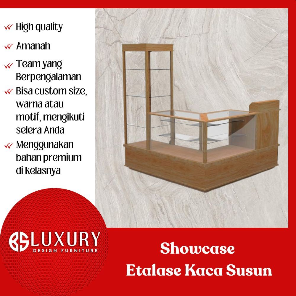 Jual Showcase Etalase Kaca Susus Etalase Kaca Display Perhiasan Jam DLL ...
