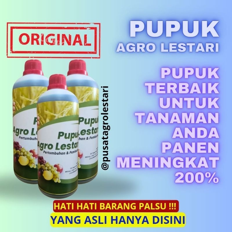 Jual 3 Botol Pupuk Organik Agro Lestari Pupuk Pemacu Pertumbuhan dan ...