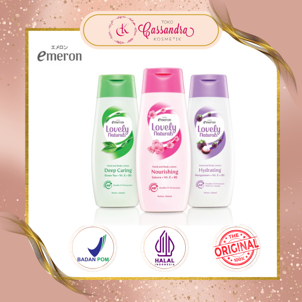 Jual EMERON LOVELY NATURALS HAND & BODY LOTION 100ML/ 200ML | Shopee ...