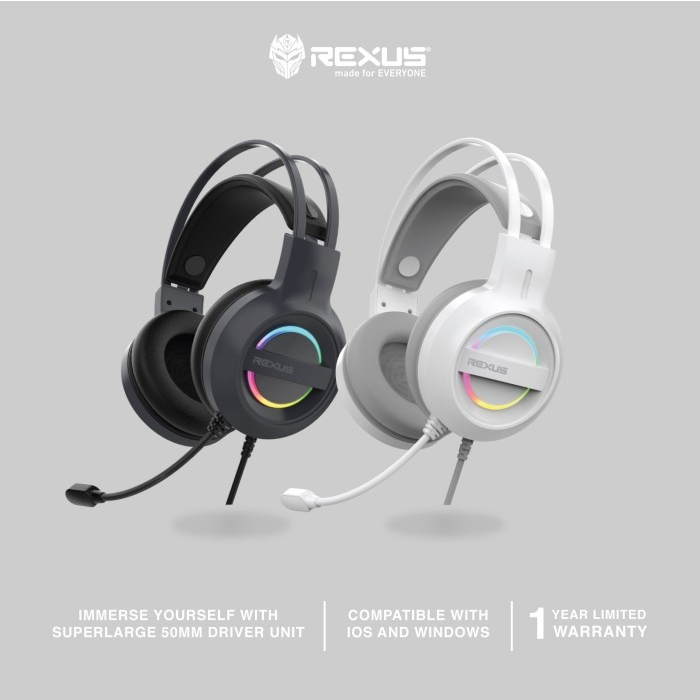 Jual Headphone / Headset Gaming Rexus Thunderfox HX12 / HX-12 RGB USB ...