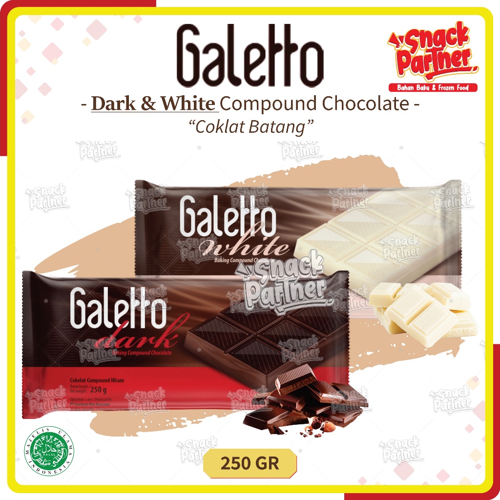 Jual GALETTO Compound 180 / 250 GR - Chocolate Choco White Putih Milk ...