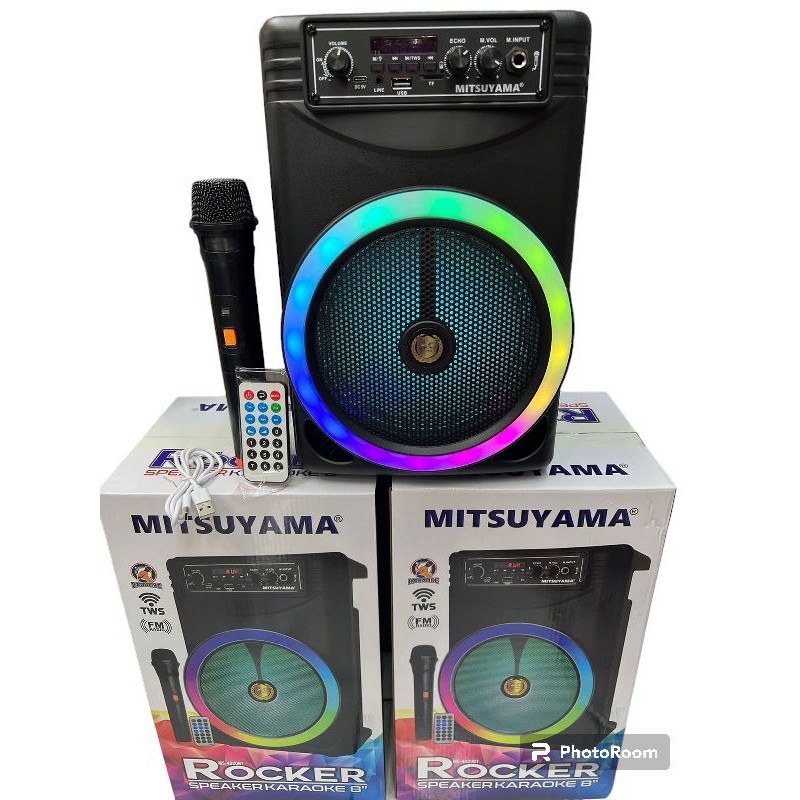 Jual Speaker Karaoke Bluetooth 8” MS-4020BT Rocker series / Speaker bluetooth Mic Wireles Super ...
