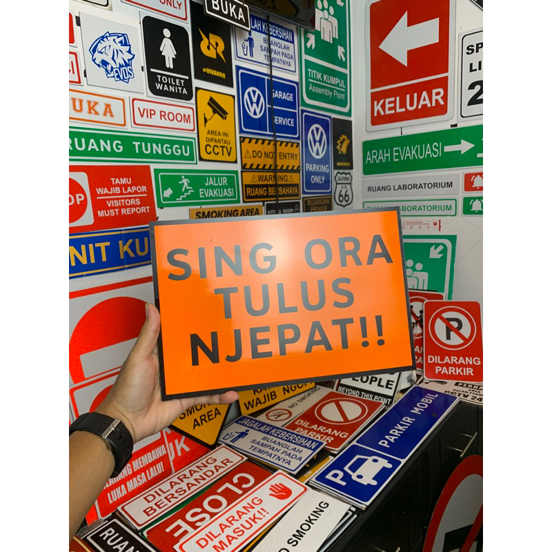 Jual SIGN TITIK KUMPUL WONG TULUS, ELITE CS CEES MUMET PUSAT 20x30cm ...