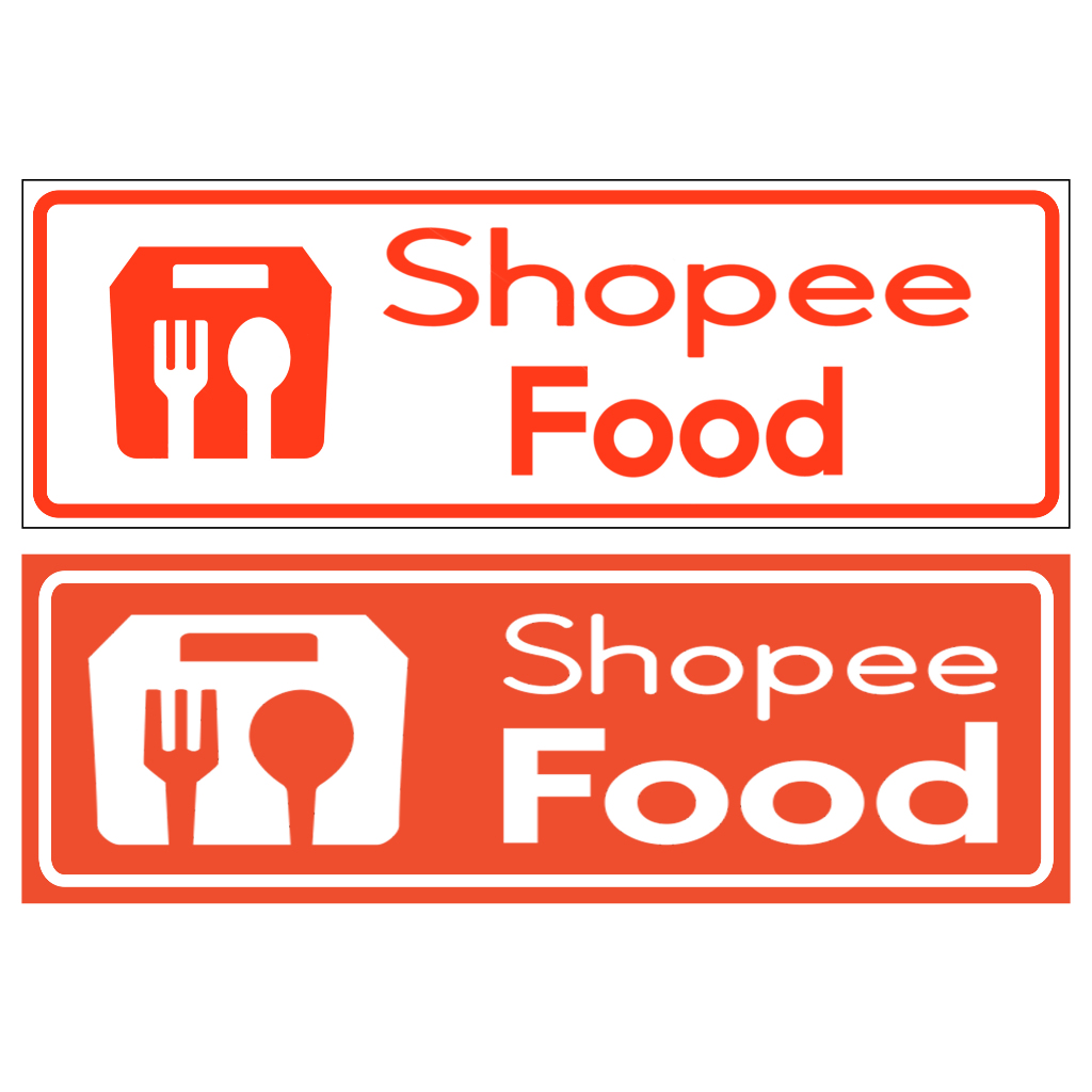 Jual STIKER SIGN shopeefood uk 8x24 cm | Shopee Indonesia